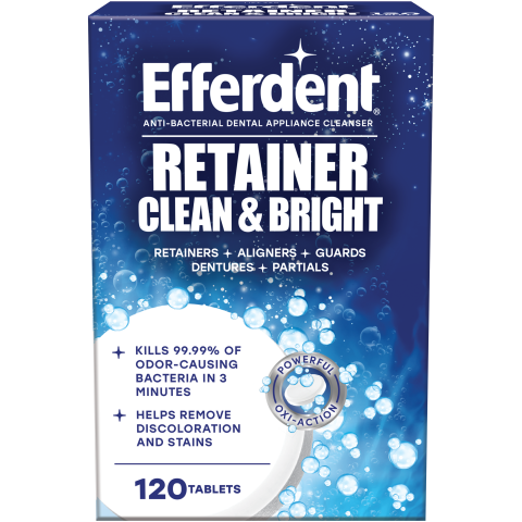 Efferdent® Retainer Clean & Bright Anti-Bacterial Dental Appliance ...
